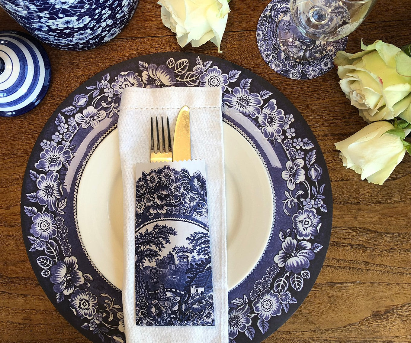 Delft Paper Underplates (24 Sheets) – Yellow Door Label